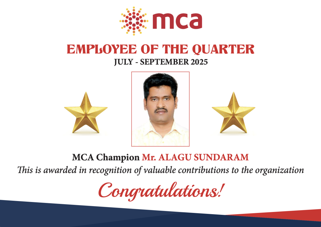 MCA Champion of the Quarter - September 2025 » MCA UAE